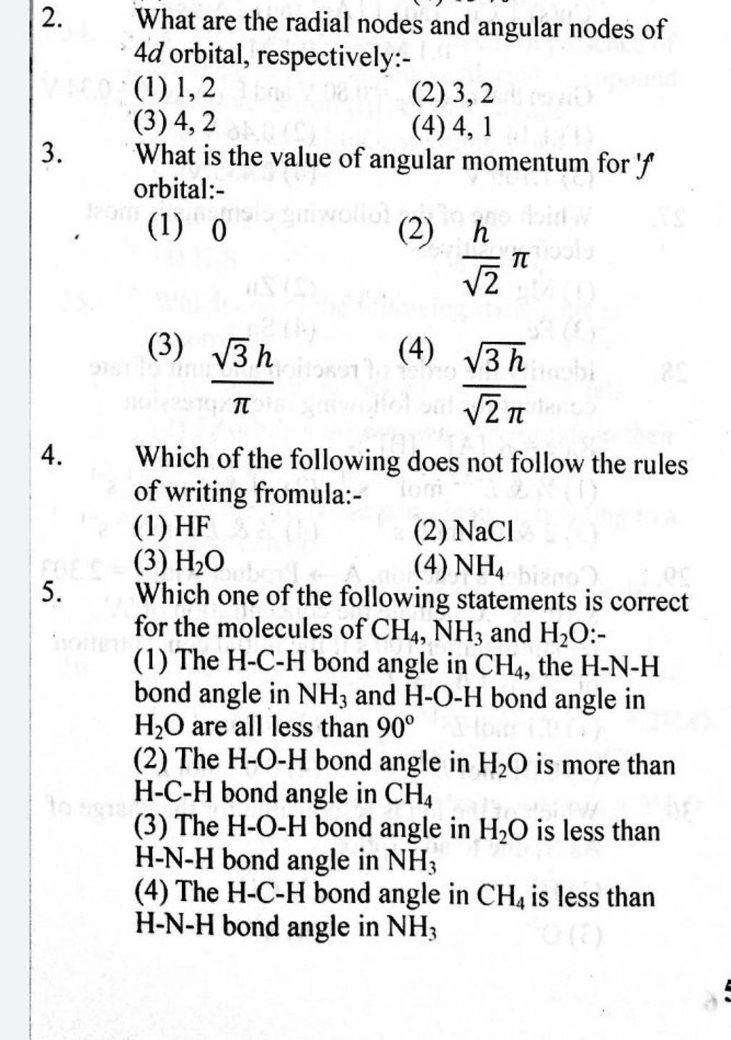 What Are The Radial Nodes And Angular Nodes Of 4d Orbital Respectively