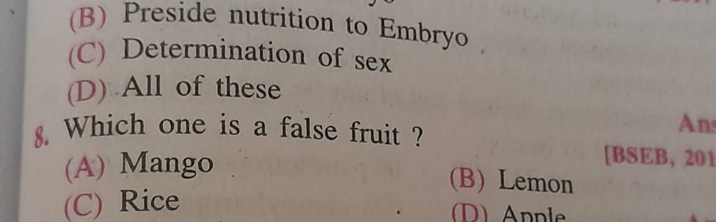 Which one is a false fruit ? | Filo