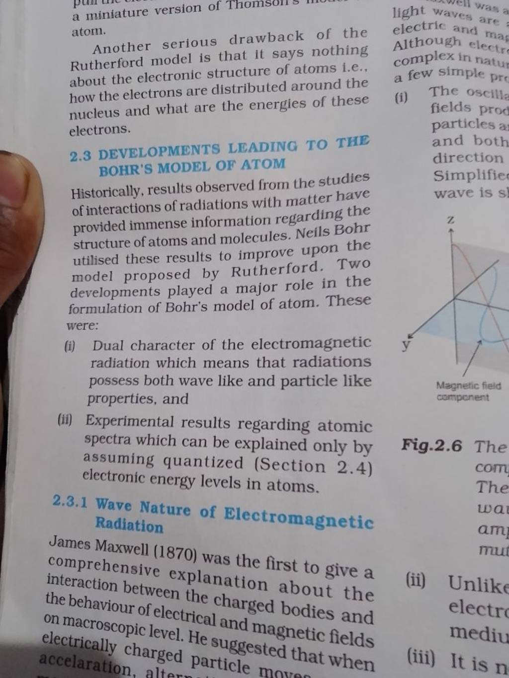 atom. Another serious drawback of the electric and mas Rutherford model i..