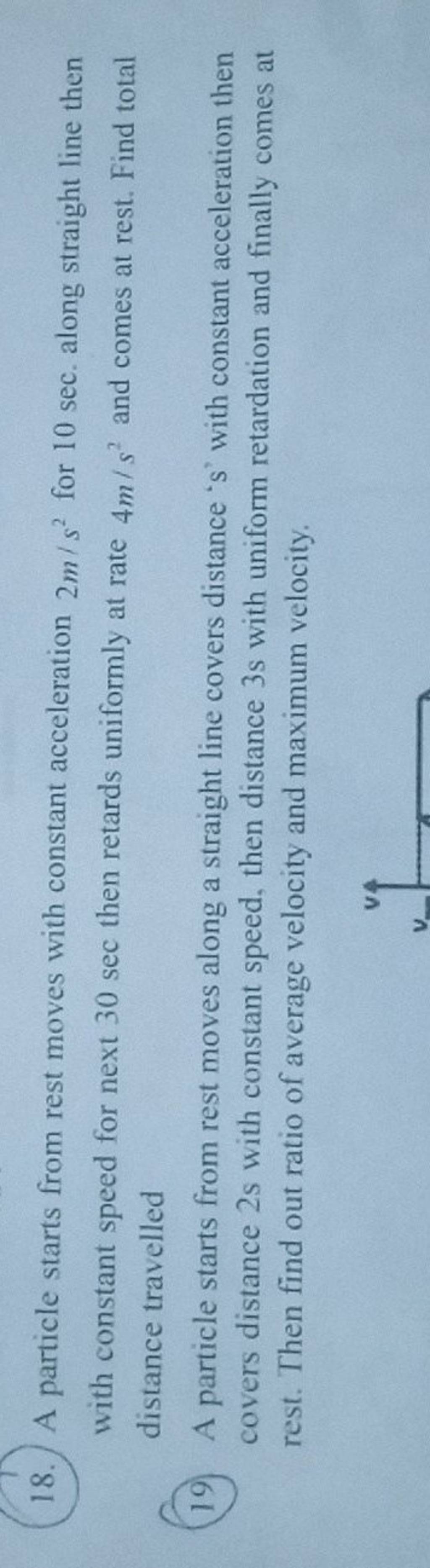 18 A Particle Starts From Rest Moves With Constant Acceleration 2 M S2 F