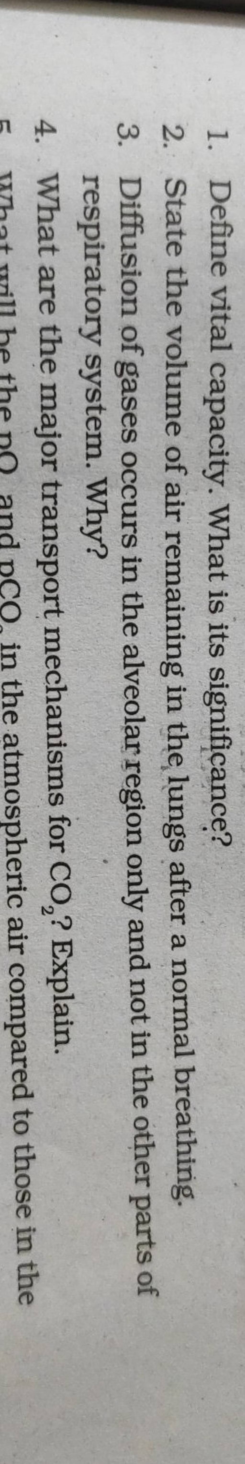 1 Define Vital Capacity What Is Its Significance Filo 1 Define Vital Capacity What Is Its Significance Filo