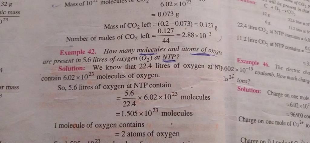 Example 42 How Many Molecules And Atoms Of Oxygen Are Present In 5 6 Lit