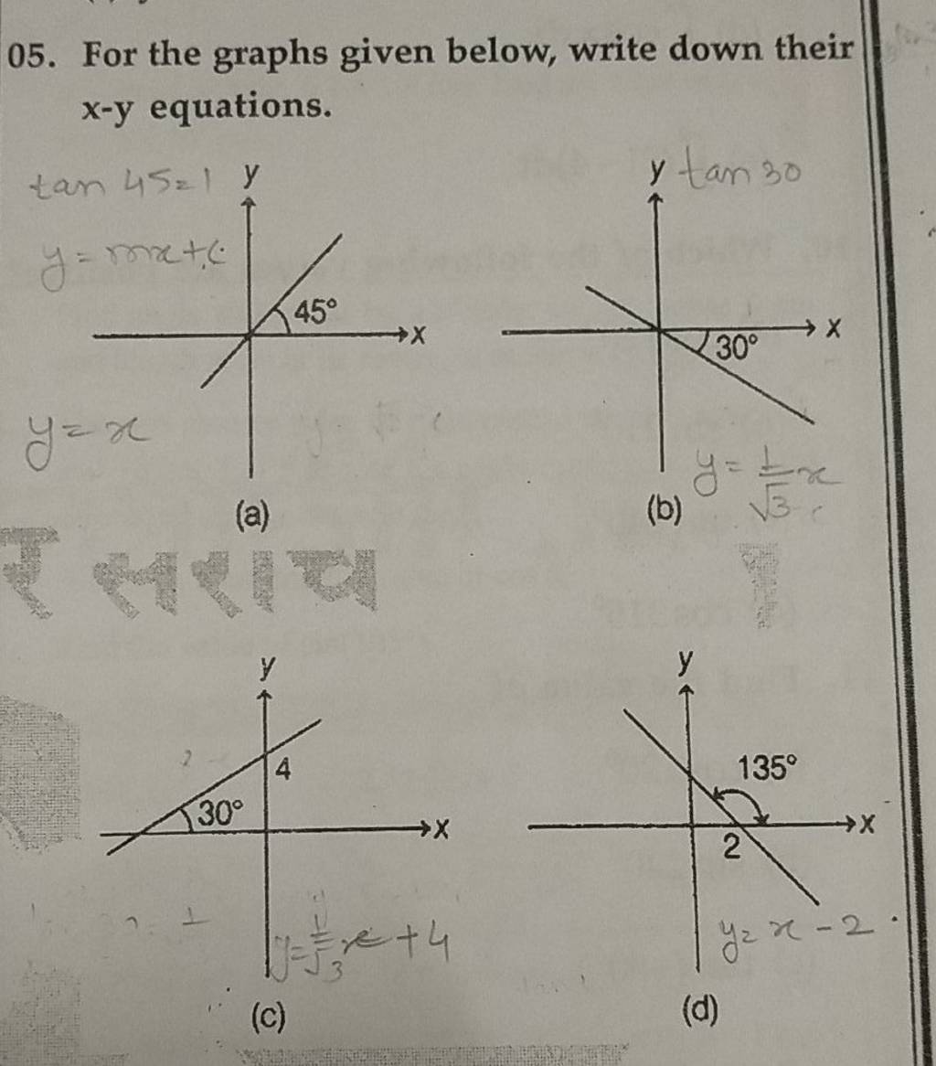 05 For The Graphs Given Below Write Down Their X y Equations C d 05-for-the-graphs-given-below-write-down-their-x-y-equations-c-d