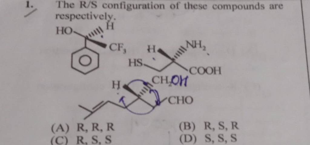 The R/S configuration of these compounds are respectively. | Filo