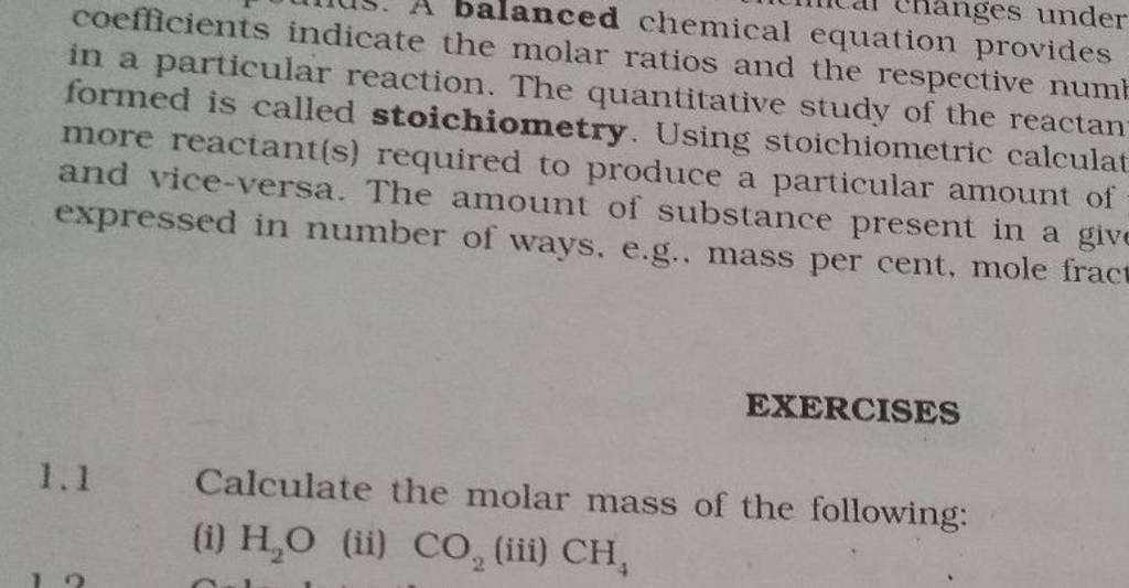 Coefficients Indicate Balanced Chemical Equation Provides In A Particular 