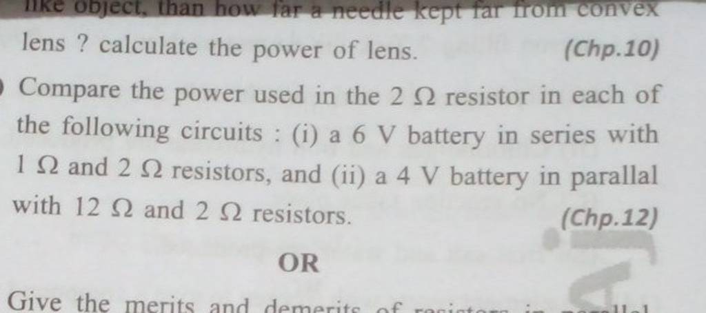 lens ? calculate the power of lens. | Filo