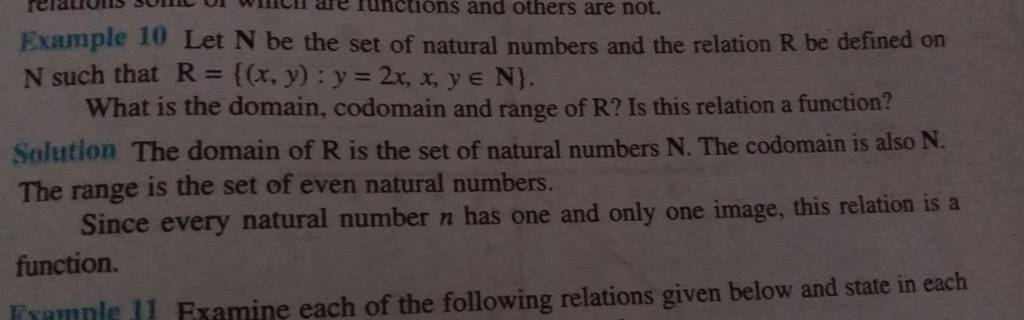 Example 10 Let N be the set of natural numbers and the relation R be defi..