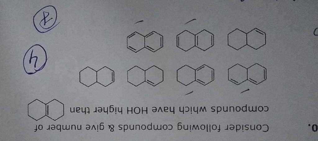 Consider following compounds \& give number of compounds which have HOH h.. Consider following compounds \& give number of compounds which have HOH h..