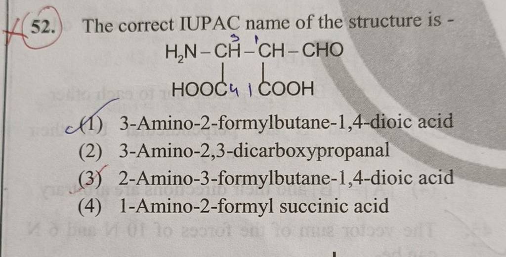 The correct IUPAC name of the structure is - | Filo