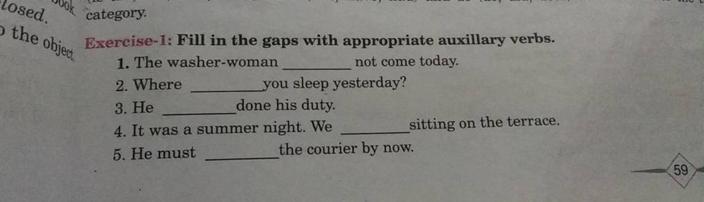 Exercise-1: Fill in the gaps with appropriate auxillary verbs. | Filo