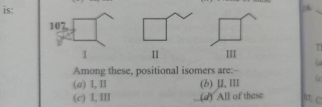 is: Among these, positional isomers are:- | Filo