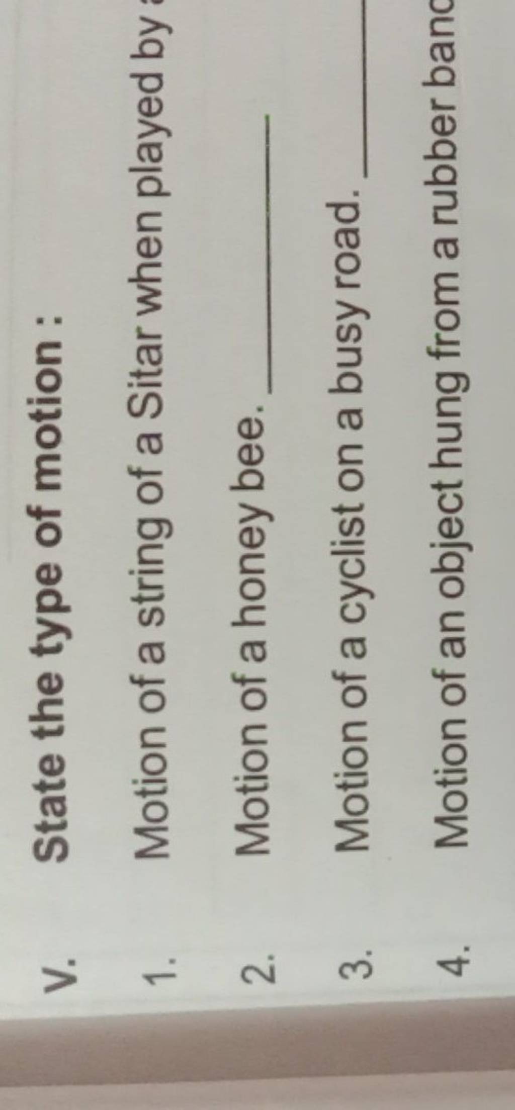 State the type of motion : | Filo