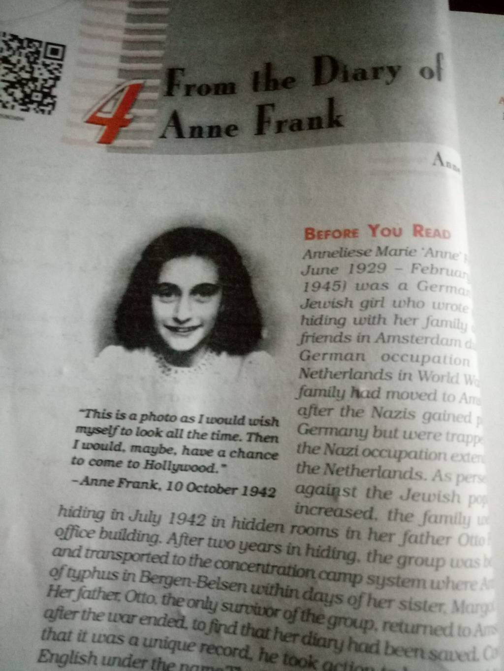 From the Di 2 Anne Frank -Anne Frank, 10 October 1942 increased, the fum