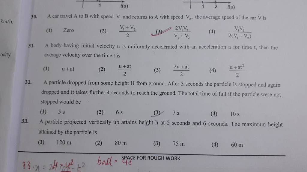 A Body Having Initial Velocity U Is Uniformly Accelerated With An Acceler