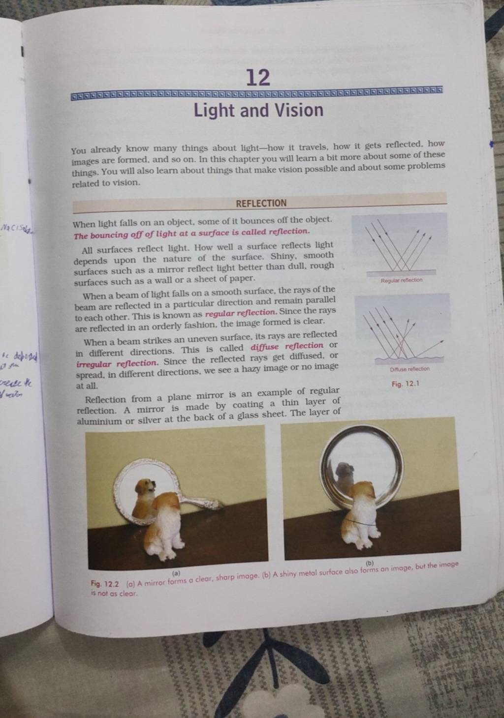 12 Light and Vision You already know many things about light-how it trave..