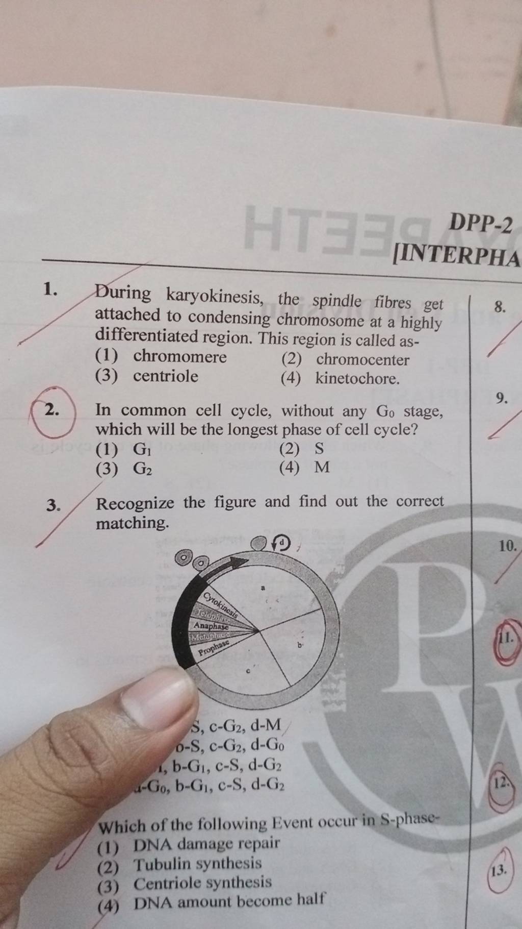Recognize the figure and find out the correct matching. Which of the foll..