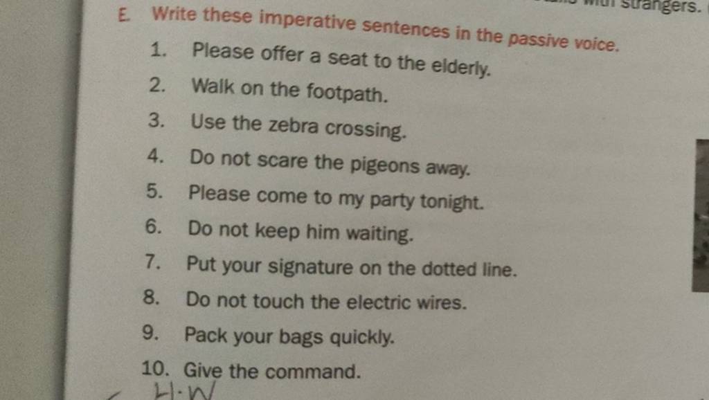 Write These Imperative Sentences In The Passive Voice Filo