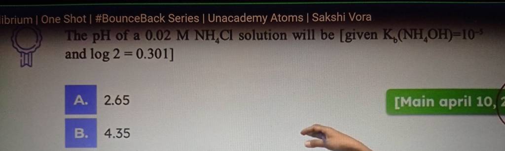 ibrium | One Shot | #BounceBack Series | Unacademy Atoms | Sakshi Vora..