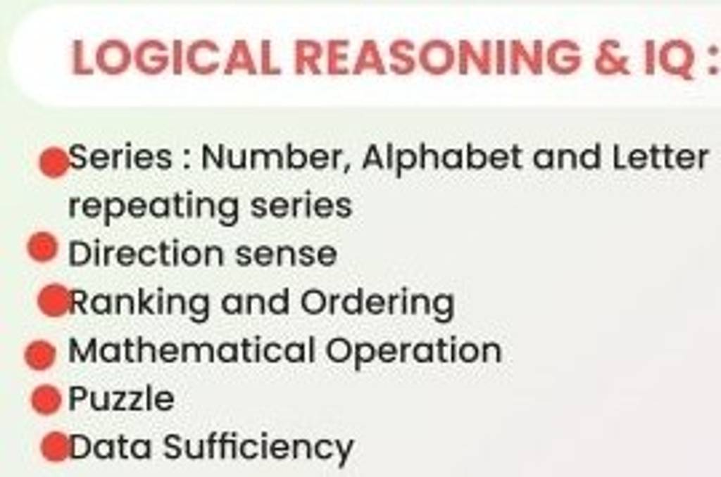 LOGICAL REASONING \&IQ: Series: Number, Alphabet and Letter repeating ser..