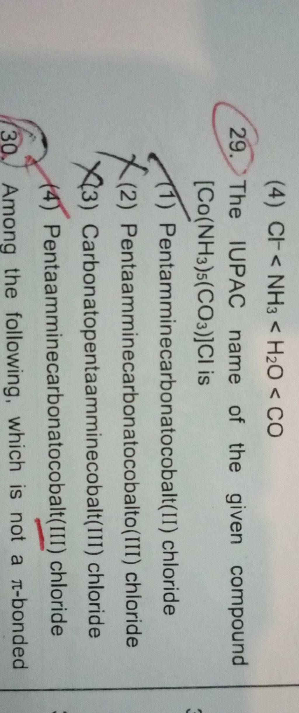 The IUPAC name of the given compound [Co(NH3 )5 (CO3 )]Cl is | Filo