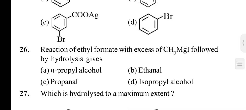 Reaction of ethyl formate with excess of CH3 MgI followed by hydrolysis g..