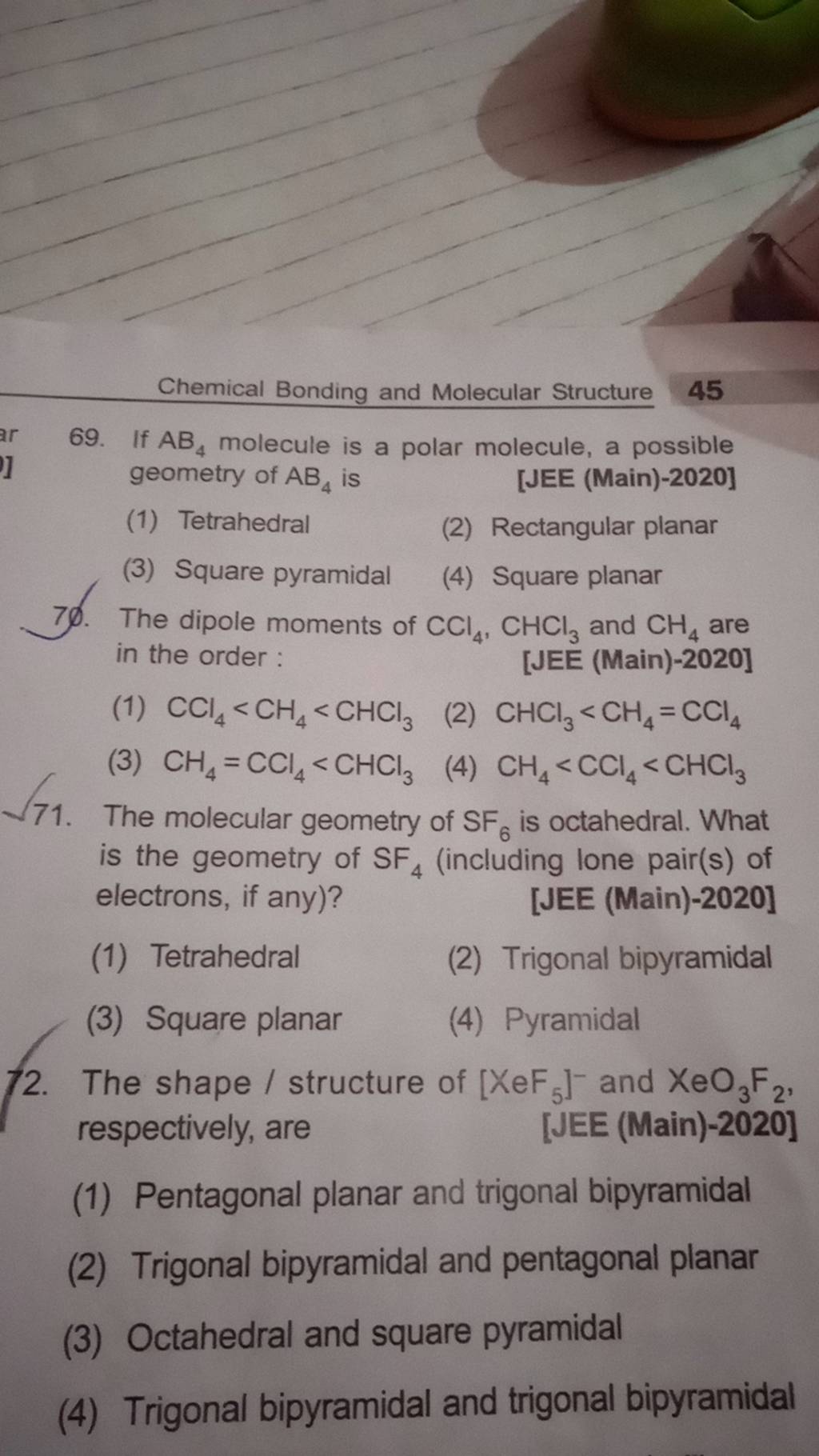 Octahedral Molecular Geometry Of Xef5