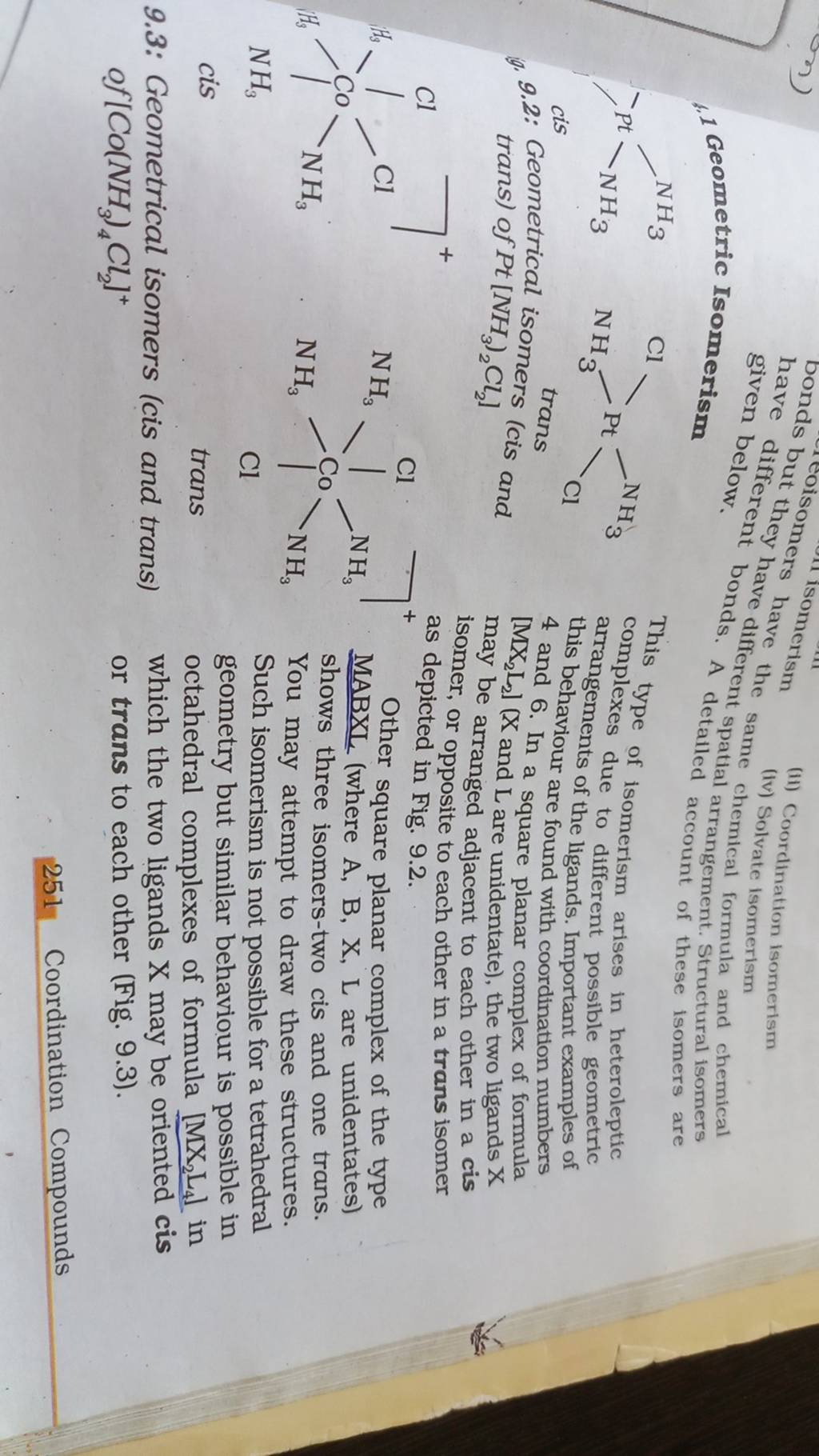 Ii Coordination Isomerism Iv Solvate Isomerism Be Different Same Chem