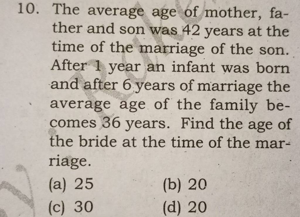 The average age of mother, father and son was 42 years at the time of the..