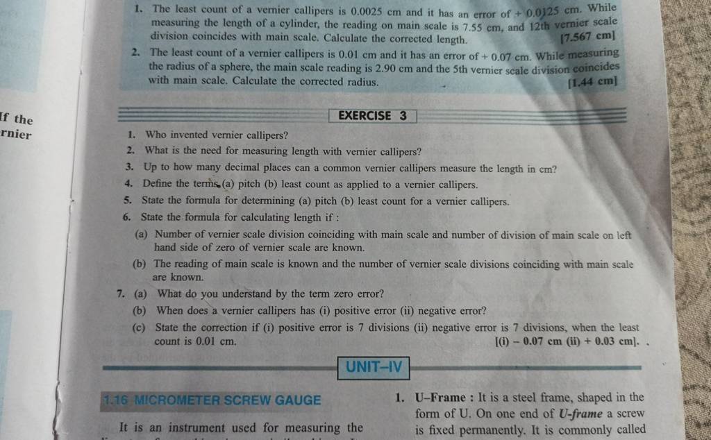Number of vernier scale division coinciding with main scale and number o..