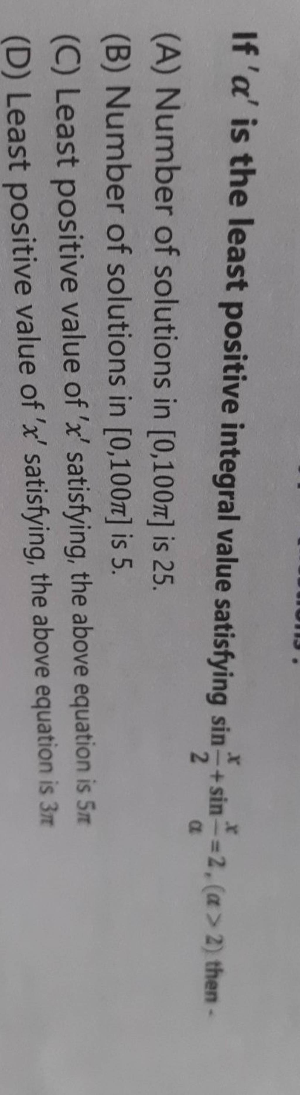 If Is The Least Positive Integral Value Satisfying Sin2x sin x 2 if-is-the-least-positive-integral-value-satisfying-sin2x-sin-x-2