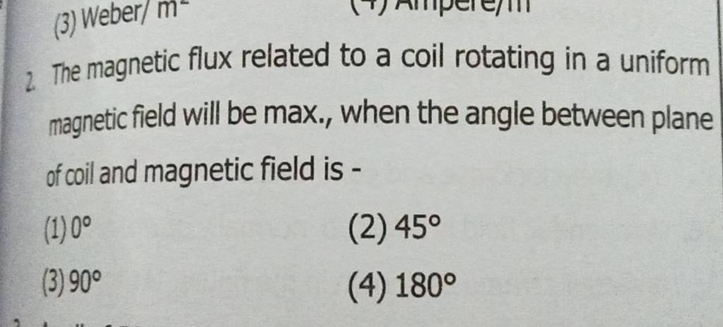 The magnetic flux related to a coil rotating in a uniform magnetic field