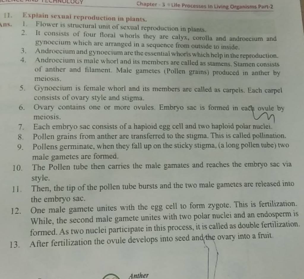 Chapter - 3 Life Processes in Living Organisms Part-2 11. Explain sexual Chapter - 3 Life Processes in Living Organisms Part-2 11. Explain sexual