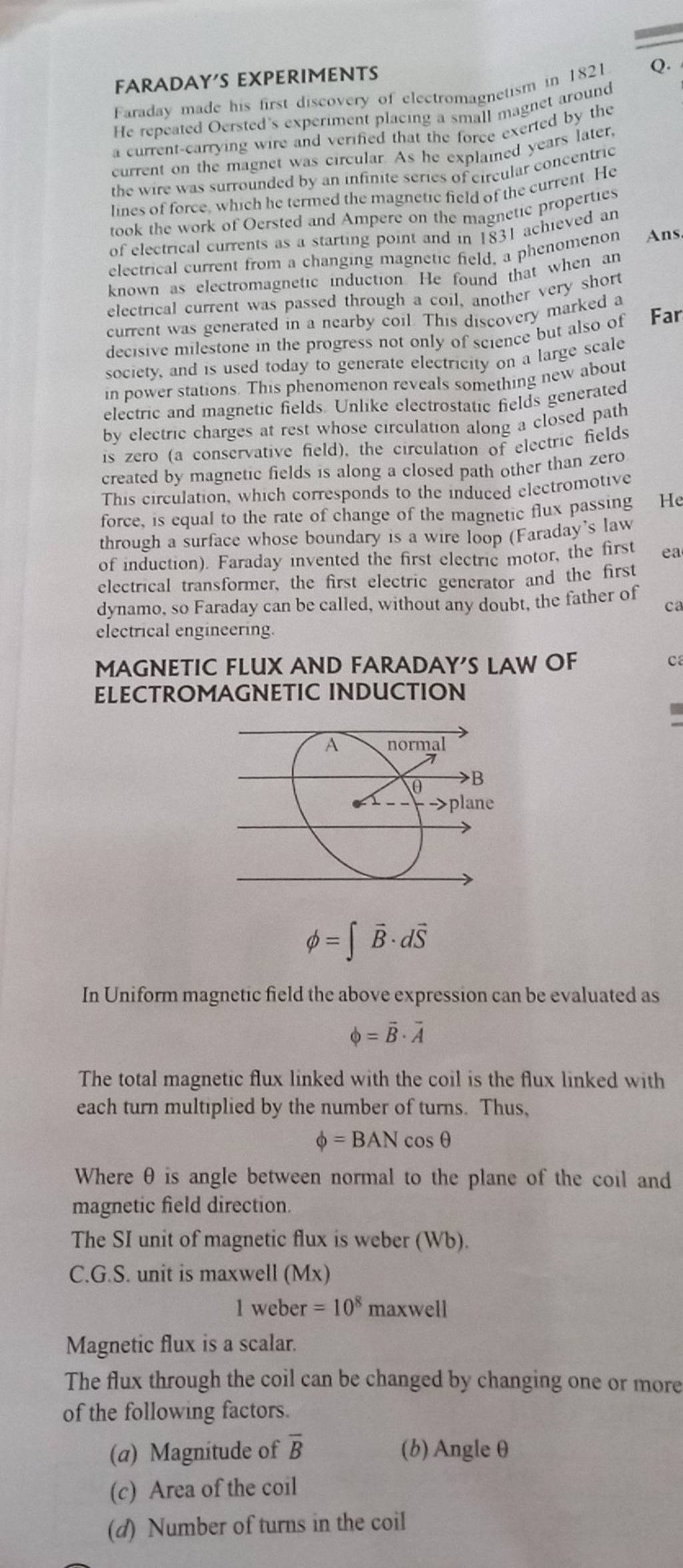 FARADAY'S EXPERIMENTS Faraday made his first discovery of electromagnet1s..