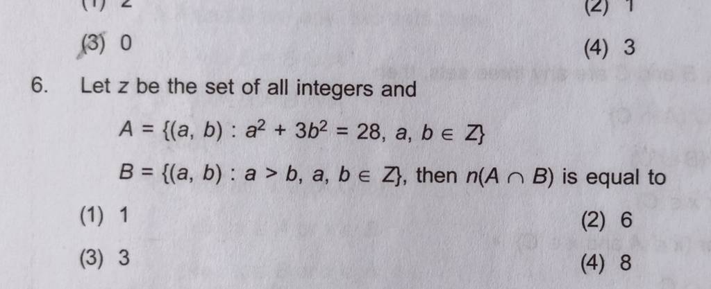 Let Z Be The Set Of All Integers And A { A B A2 3b2 28 A B∈z} B { A B A