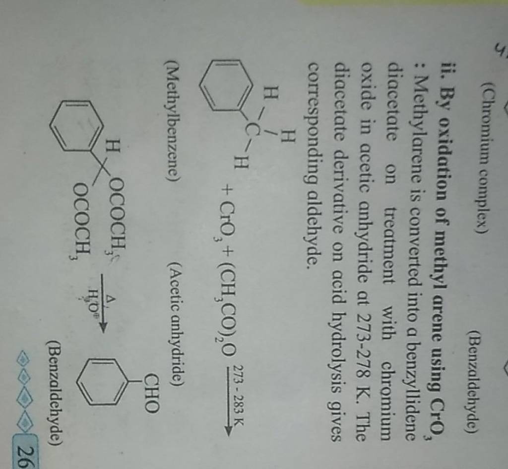 (Chromium complex) (Benzaldehyde) ii. By oxidation of methyl arene using