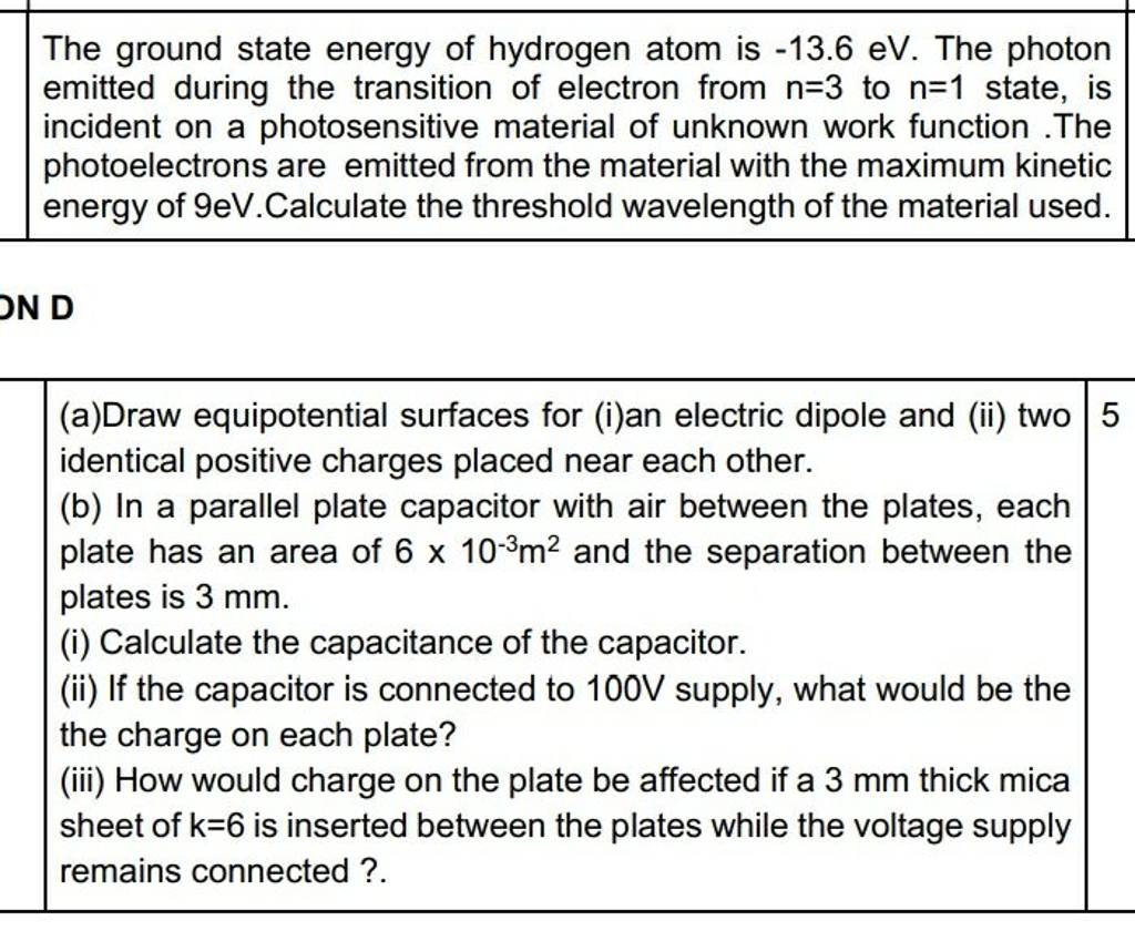 The Ground State Energy Of Hydrogen Atom Is −13 6ev The Photon Emitted D