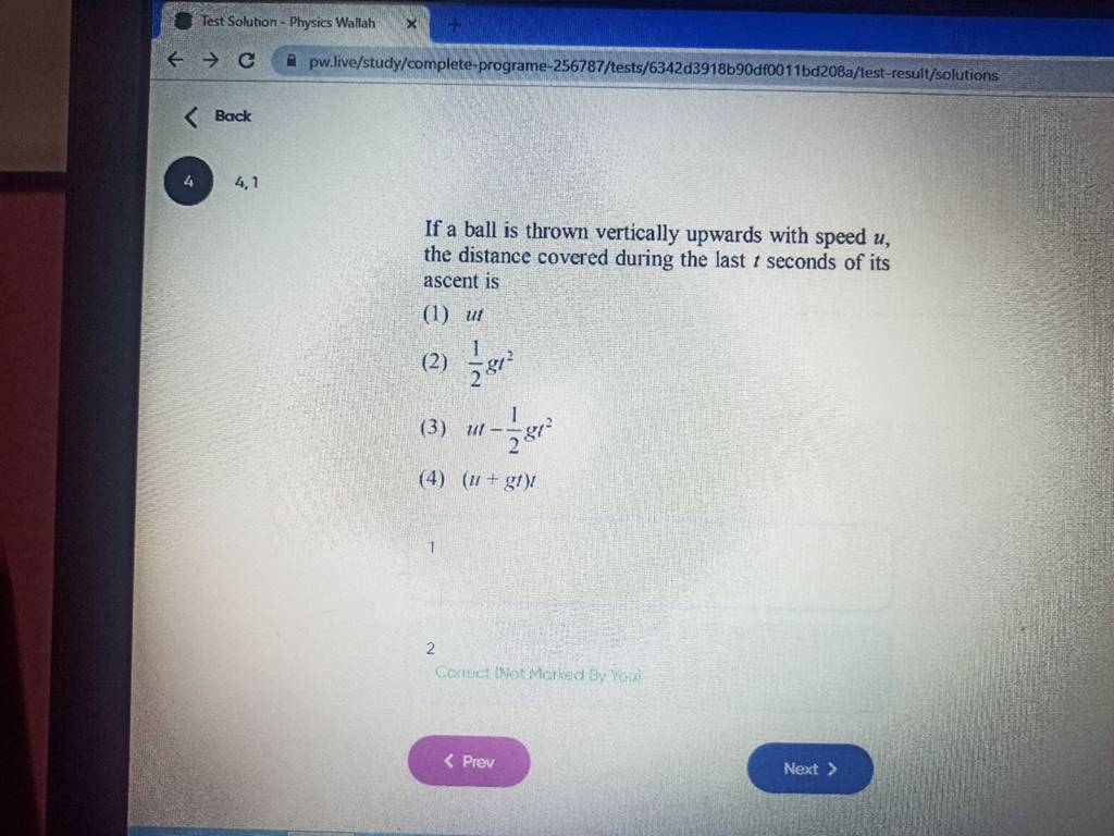 Test Solution - Physics Wallah x ←→ C A pw.live/study/complete-programe-2..
