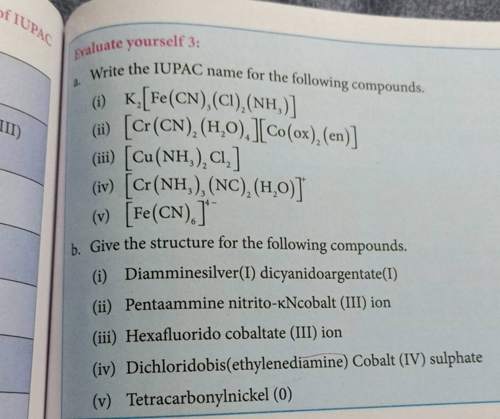 Give the structure for the following compounds. | Filo
