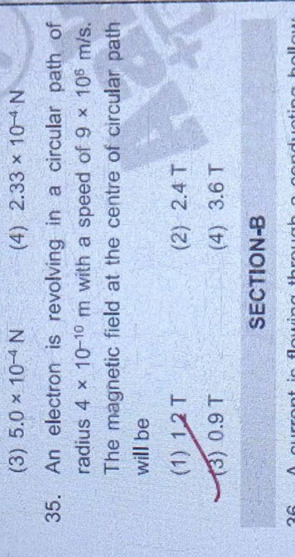 An Electron Is Revolving In A Circular Path Of Radius 4×10−10 M With A Sp