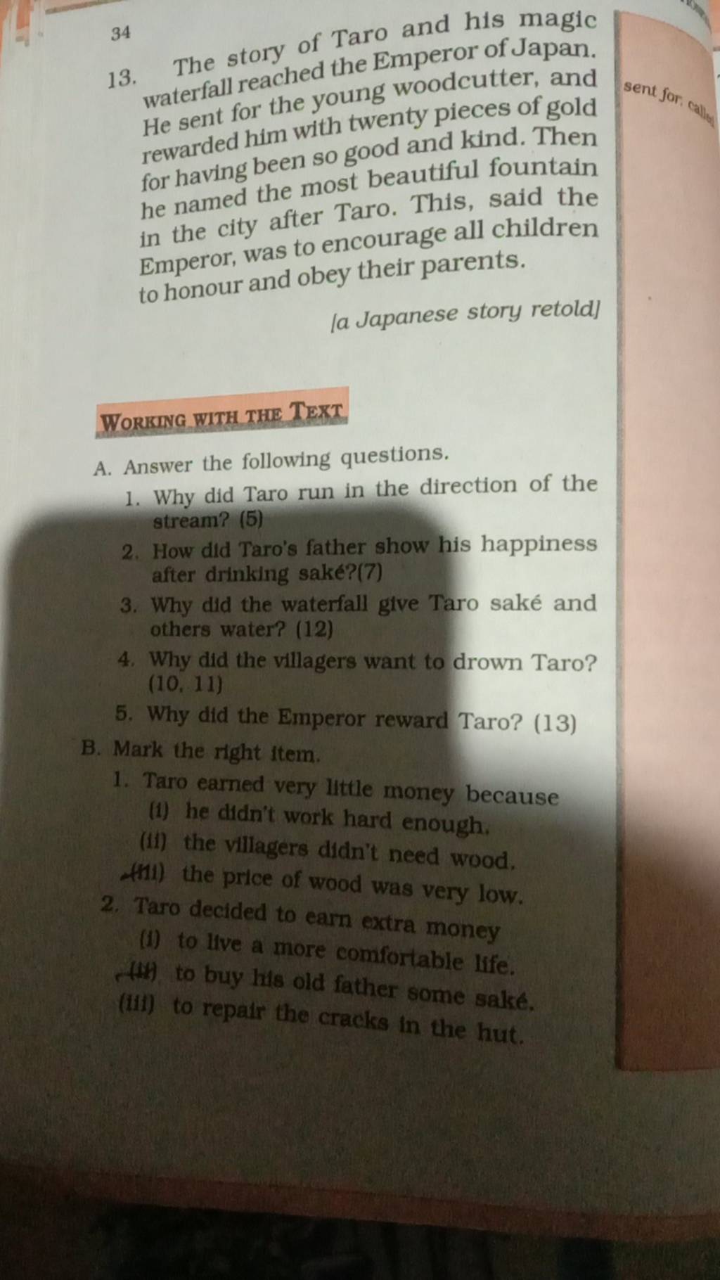 The story of Taro and his magic waterfall reached the Emperor of Japan. H..