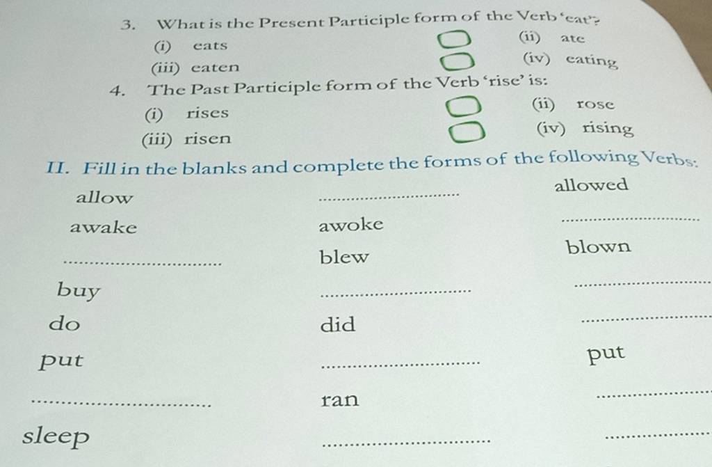 The Past Participle Form Of The Verb rise Is Filo The Past Participle Form Of The Verb rise Is Filo