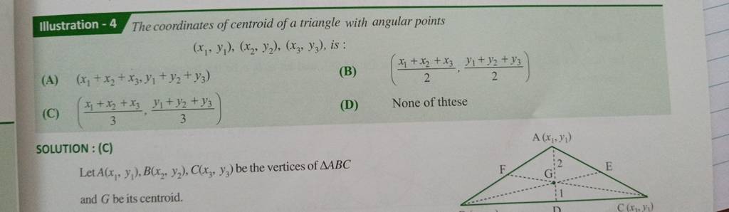 Illustration 4 The Coordinates Of Centroid Of A Triangle With Angular P