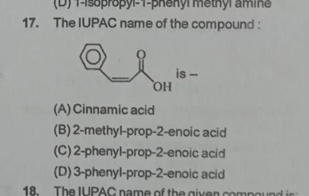 The IUPAC name of the compound: is - | Filo