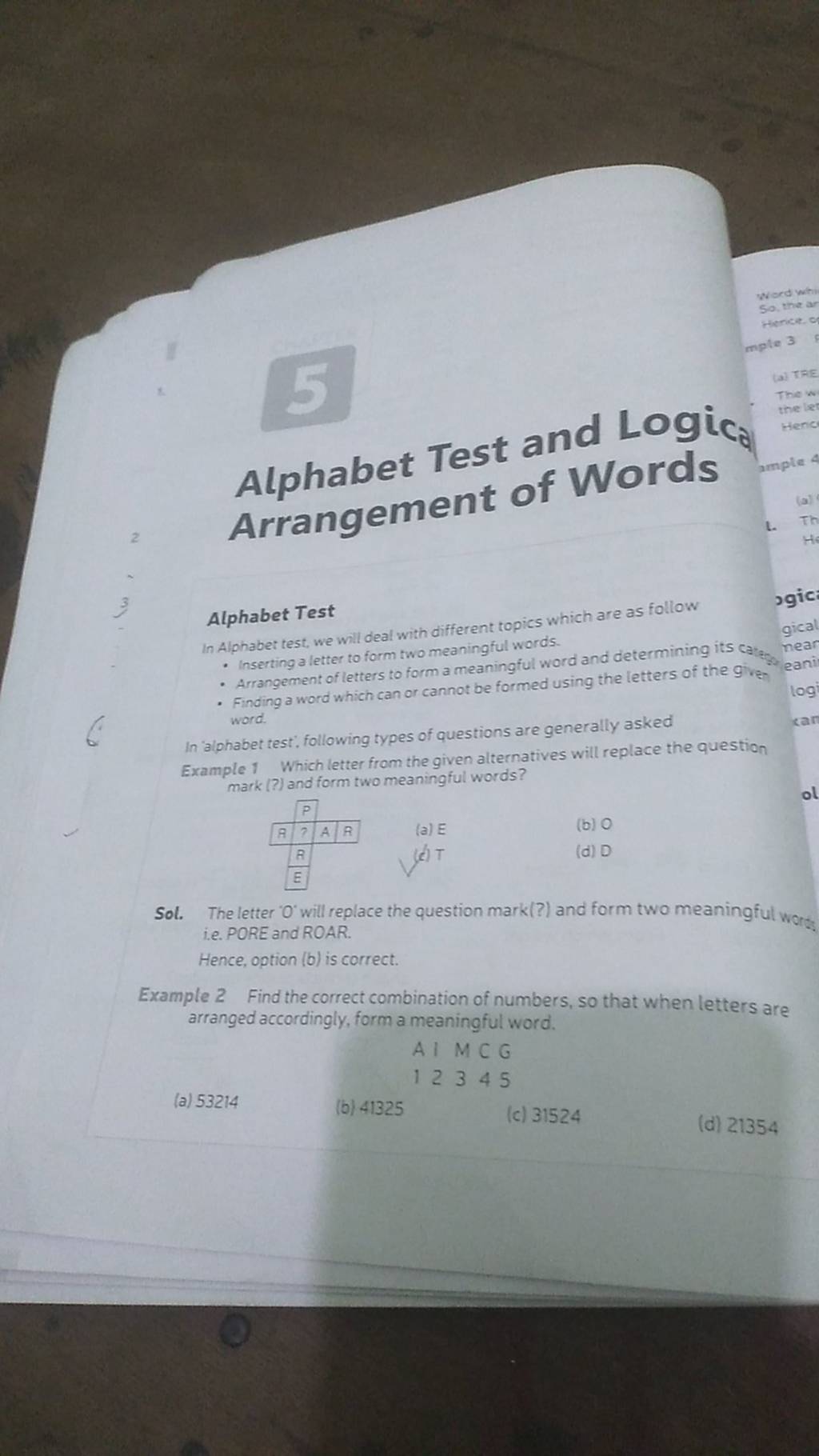 Alphabet Test and Logic Arrangement of Words Alphabet Test In Alphabet te..