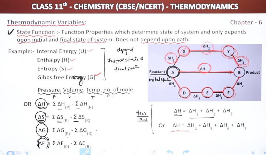 CLASS 11 th - CHEMISTRY (CBSE/NCERT) - THERMODYNAMICS | Filo CLASS 11 th - CHEMISTRY (CBSE/NCERT) - THERMODYNAMICS | Filo