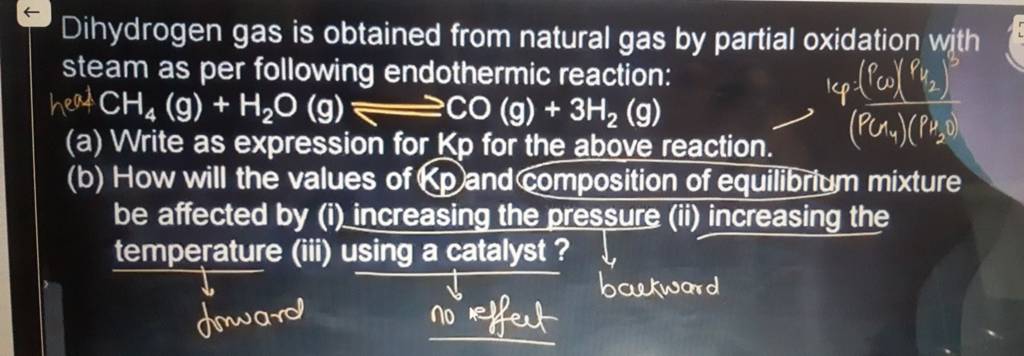 Dihydrogen gas is obtained from natural gas by partial oxidation with ste..