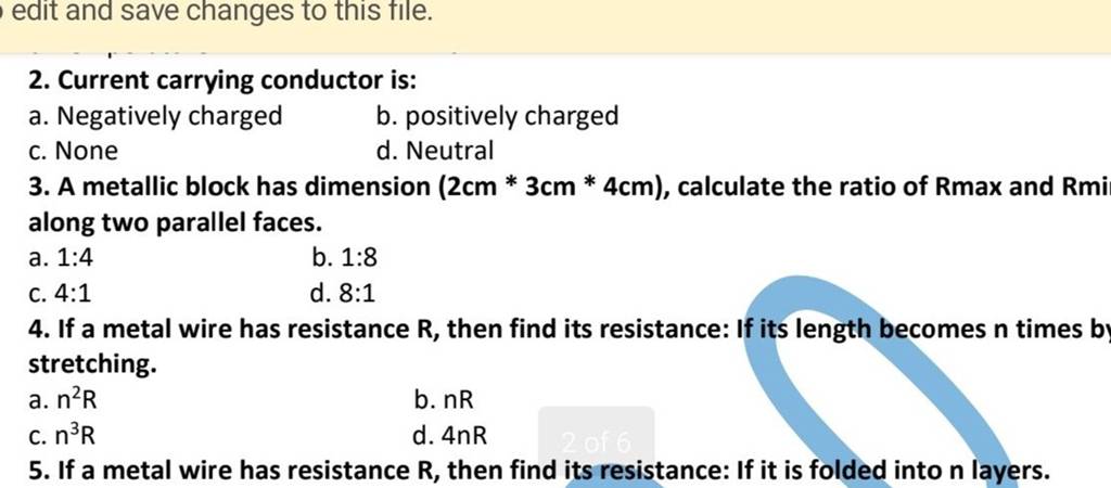 A Metallic Block Has Dimension 2 Cm∗3 Cm∗4 Cm Calculate The Ratio Of