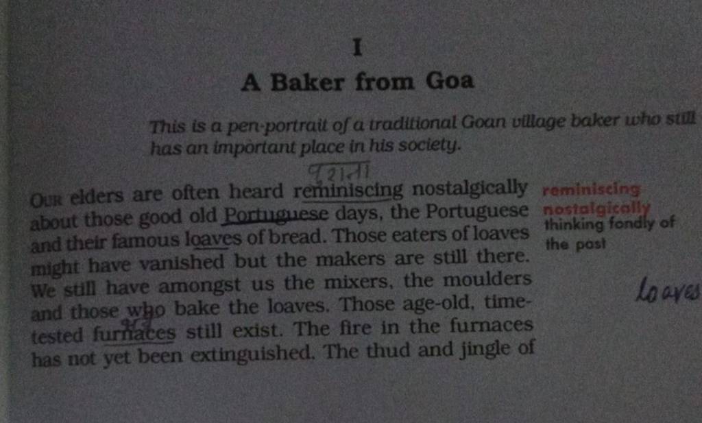 A Baker from Goa This is a pen-portrait of a traditional Goan village bak..