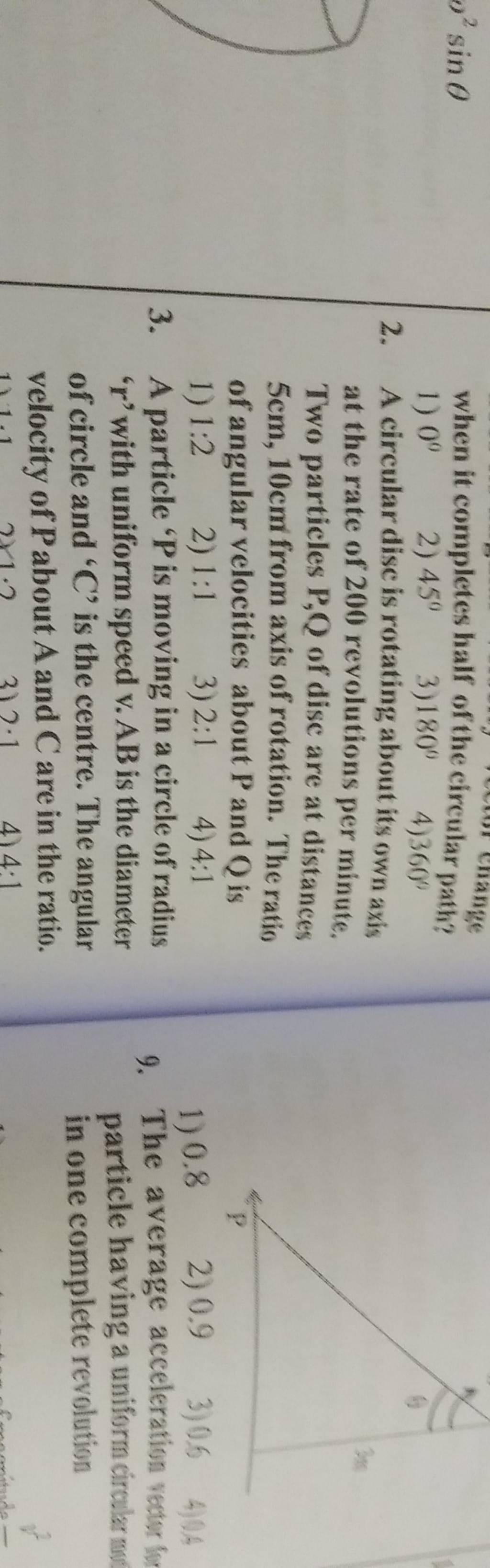 A Particle P Is Moving In A Circle Of Radius R With Uniform Speed V