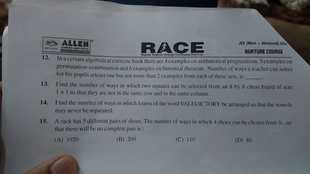 Permutation Combination And 6 Examples On Binomial Theorem Number Of Wa